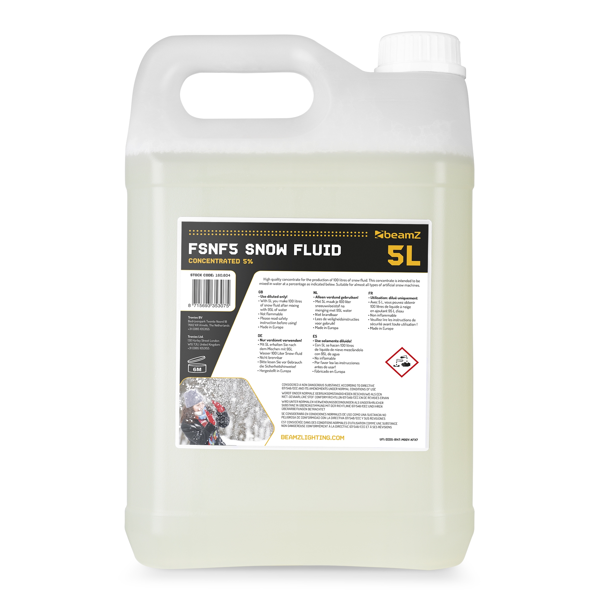 FSNF5 Snow Fluid 5L Concentrate 5% - beamZ