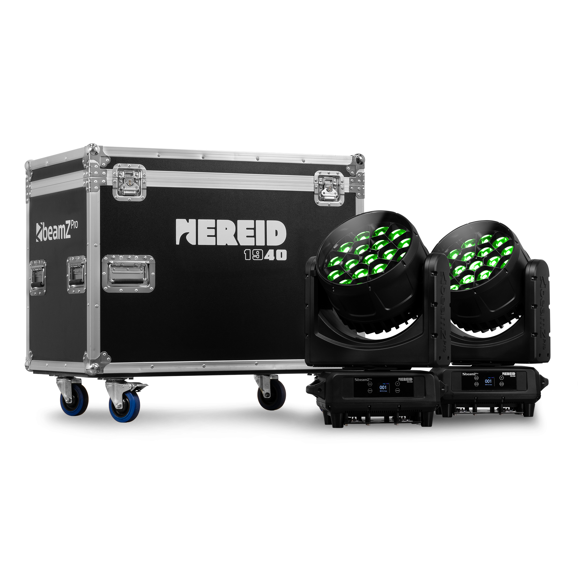 Nereid1940 Outdoor LED Bee Eye Moving Head with Zoom 2pcs in Flightcase - beamZ