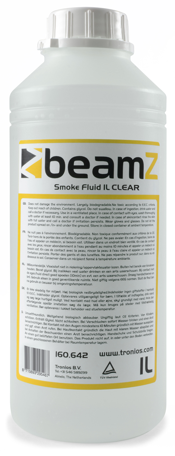 FSMF1E-C Smoke Fluid 1L Standard Clear - beamZ