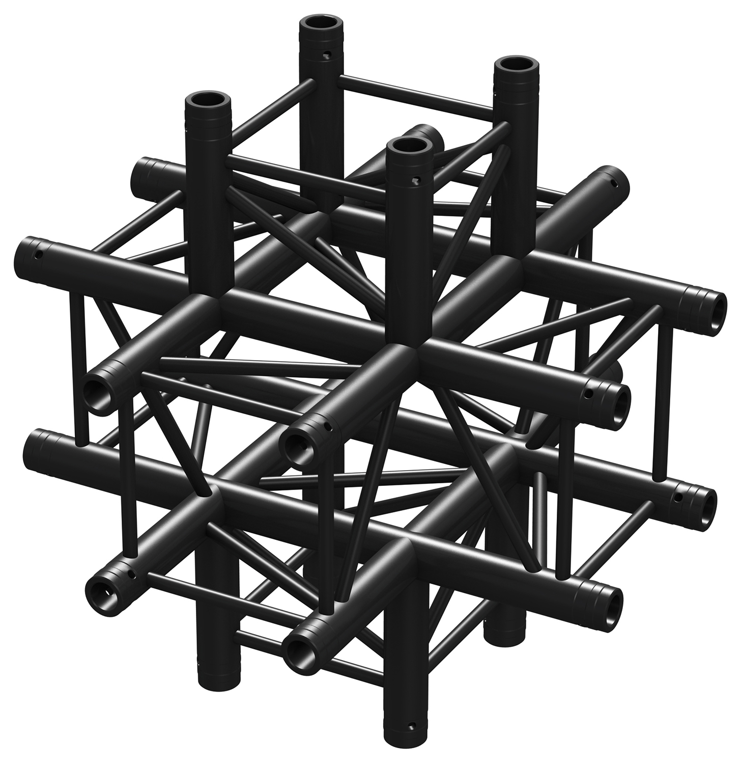 P30-C60 Truss 6-way cross Black - beamZ