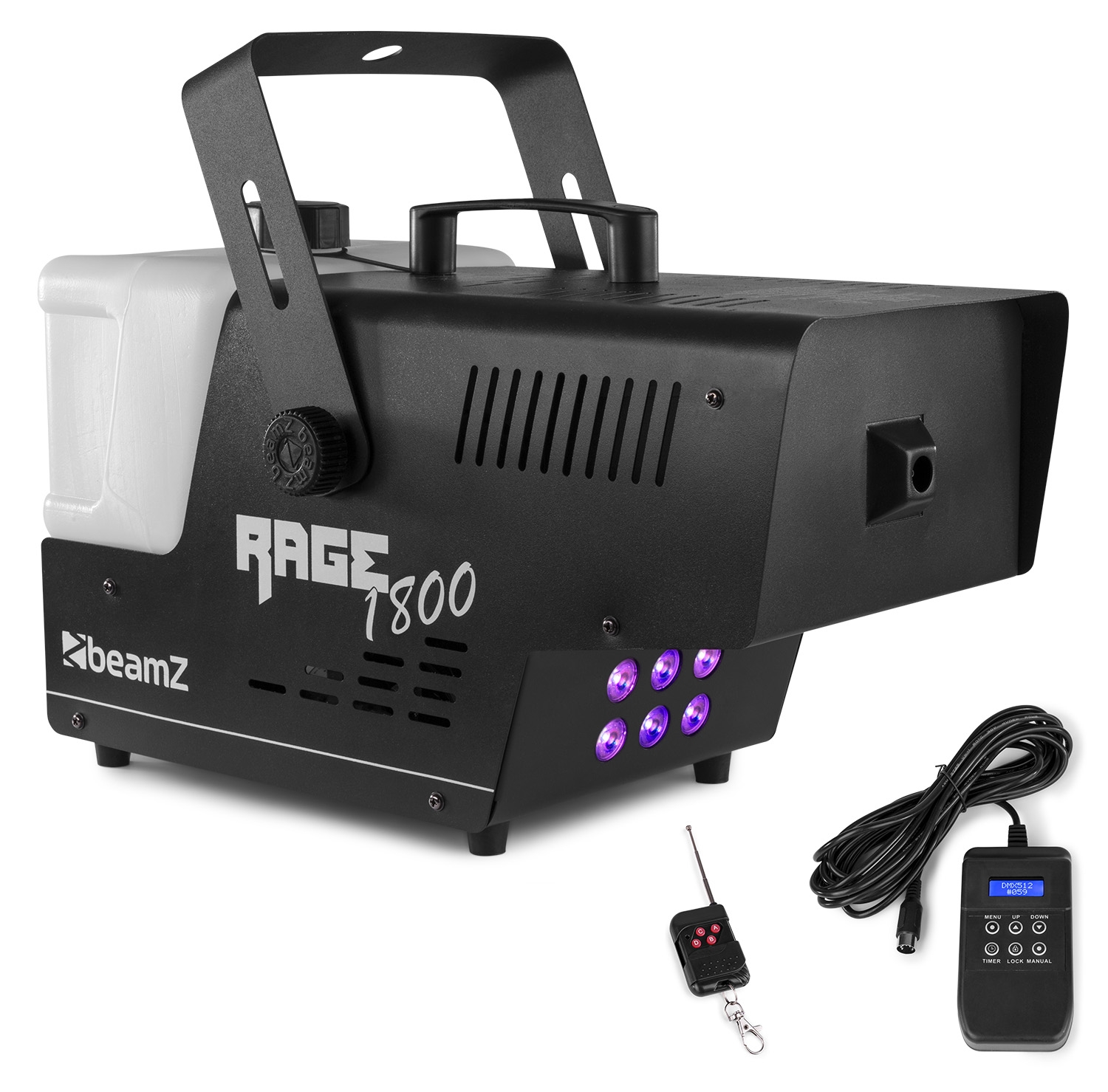 Rage 1800LED Smoke Machine with Timer Controller - beamZ