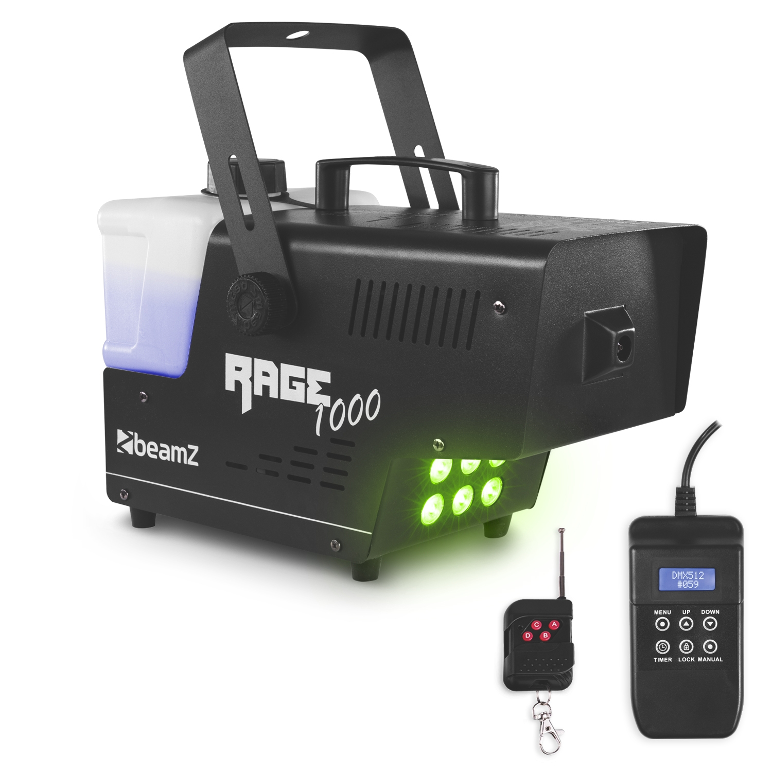 Rage 1000LED Smoke Machine with Timer Control - beamZ